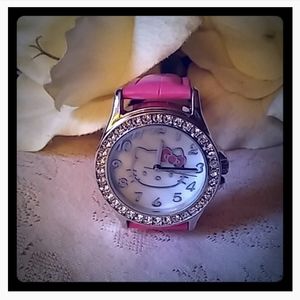 Hello Kitty | Accessories | Vintage Pink Band Hello Kitty Watch | Poshmark
